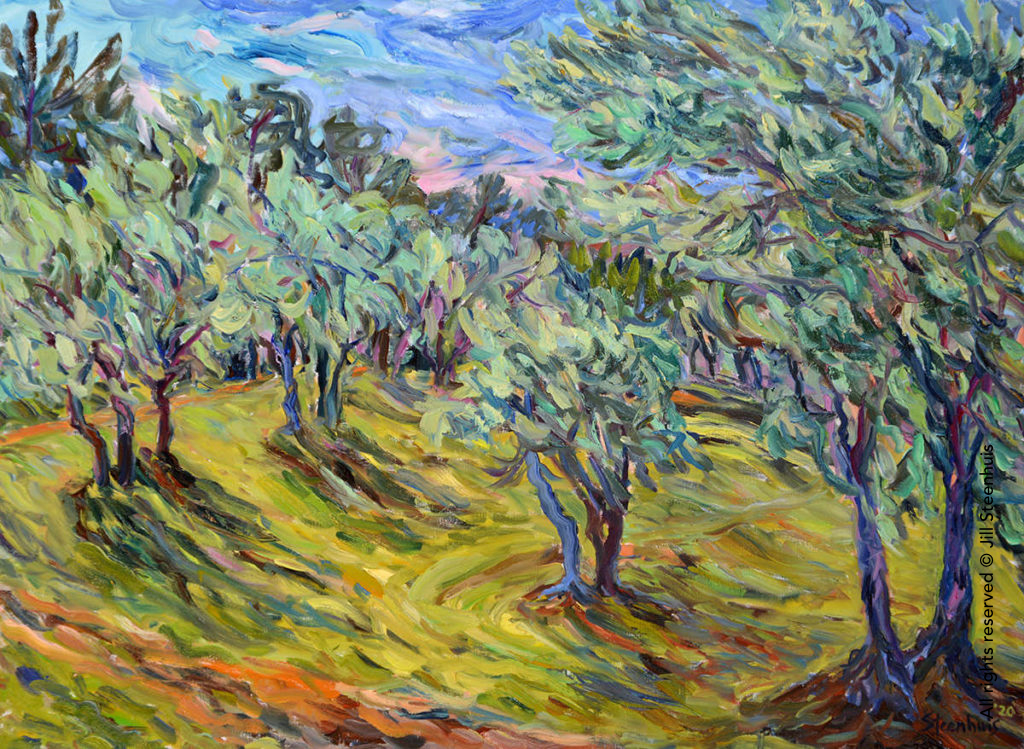 Olive Trees Dancing in the Wind - Art in Provence