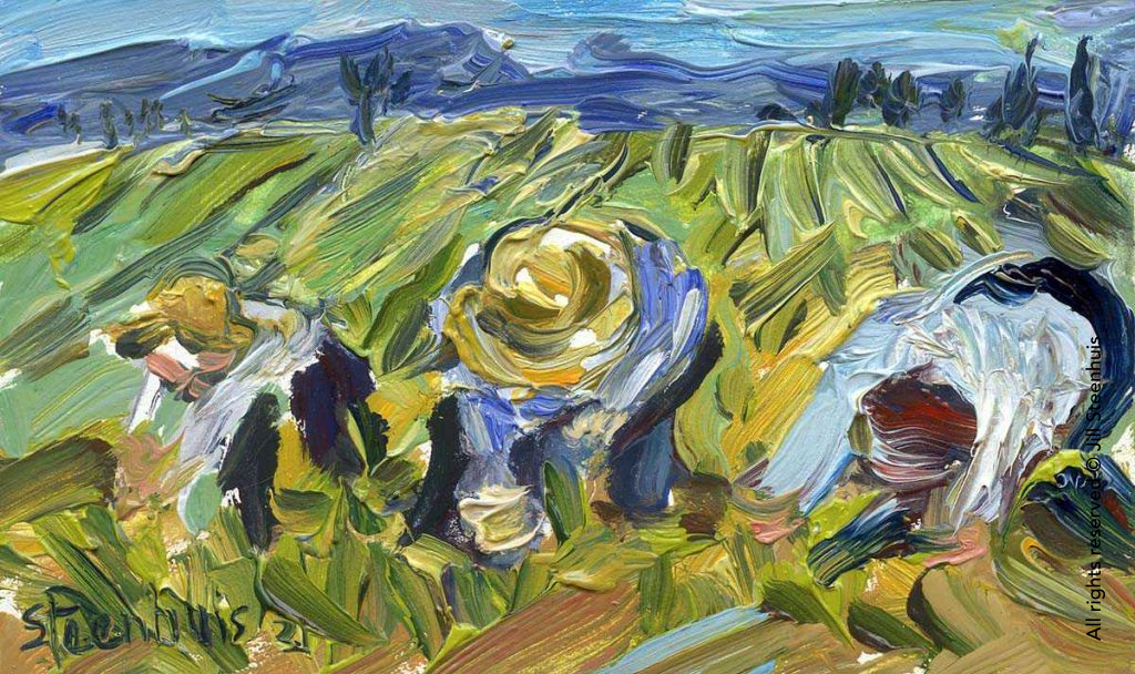 Garlic Pickers in Provence - Art in Provence
